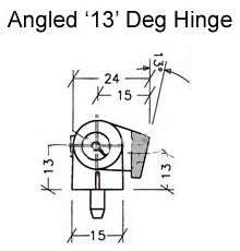 Pencil Hinge 115mm Long Angled backplate – Window and Door Parts Ltd