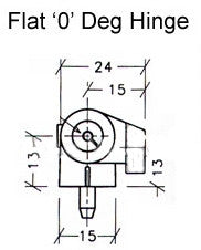 Pencil Hinge 115mm Long Flat backplate – Window and Door Parts Ltd