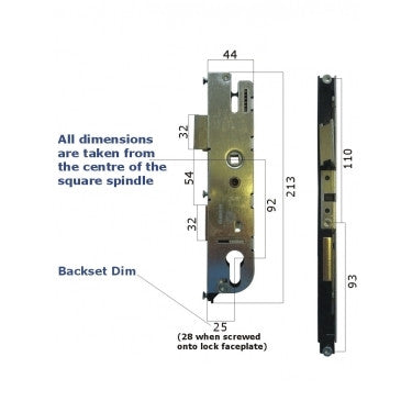 Gu New Style Lockcase – Window and Door Parts Ltd