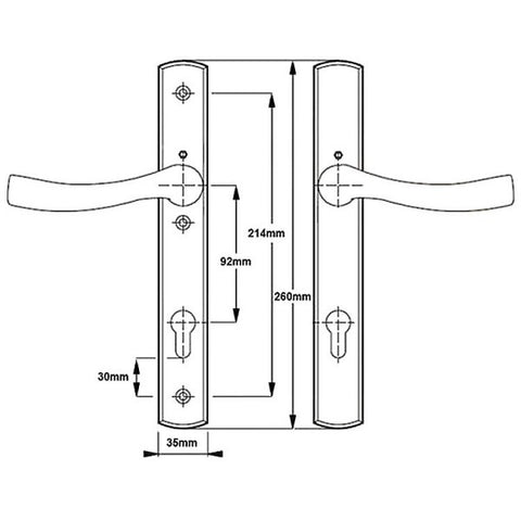 Winkhaus Palladio Door Handle – Window and Door Parts Ltd